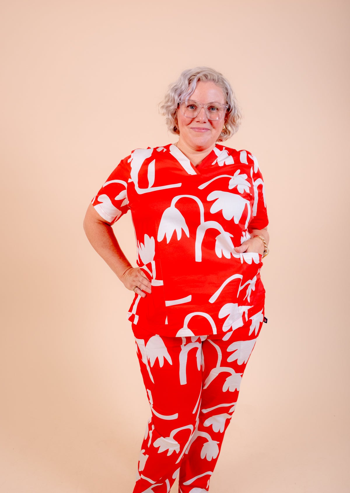 Tulip - Women's Printed Scrub Top – Scrub Turkey