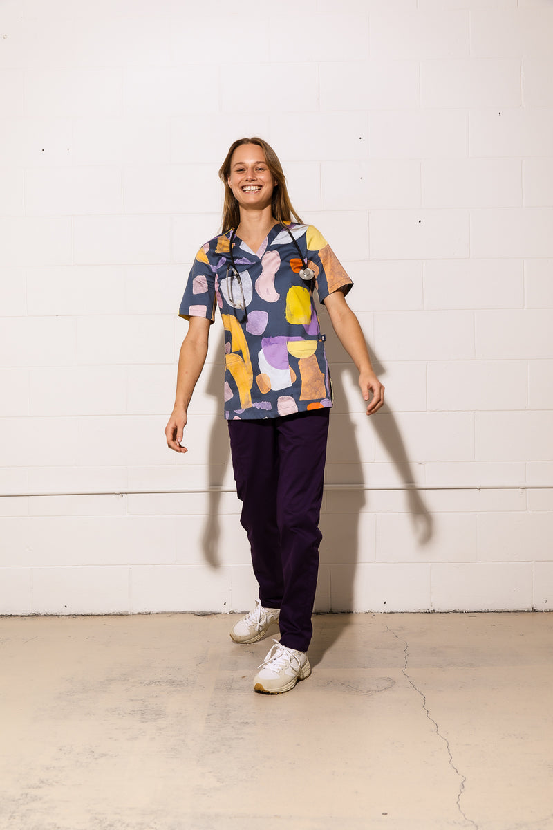 Landscape Printed Women's Scrub Top – Scrub Turkey