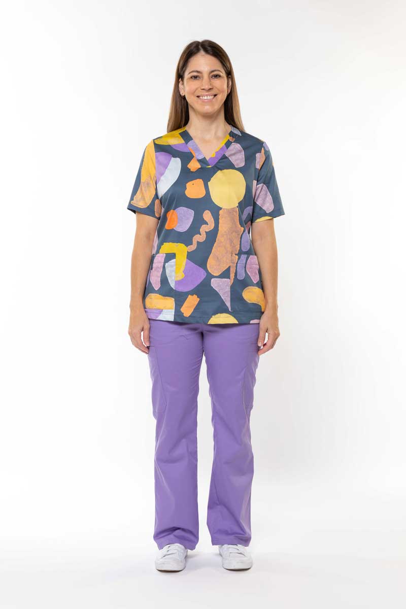 Landscape Printed Women's Scrub Top – Scrub Turkey
